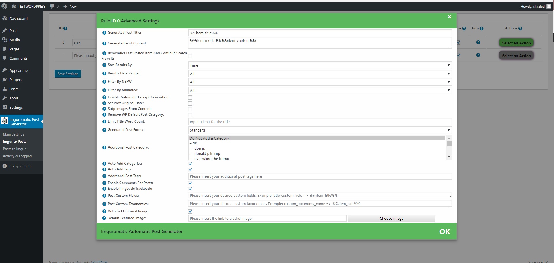 Imguromatic Automatic Post Generator and Imgur Auto Poster Plugin for WordPress by CodeRevolution